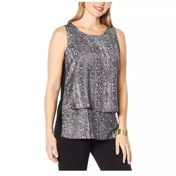 DG2 by Diane Gilman | Tops | Nwt Dg2 By Diane Gilman Snake Print Satiny ...